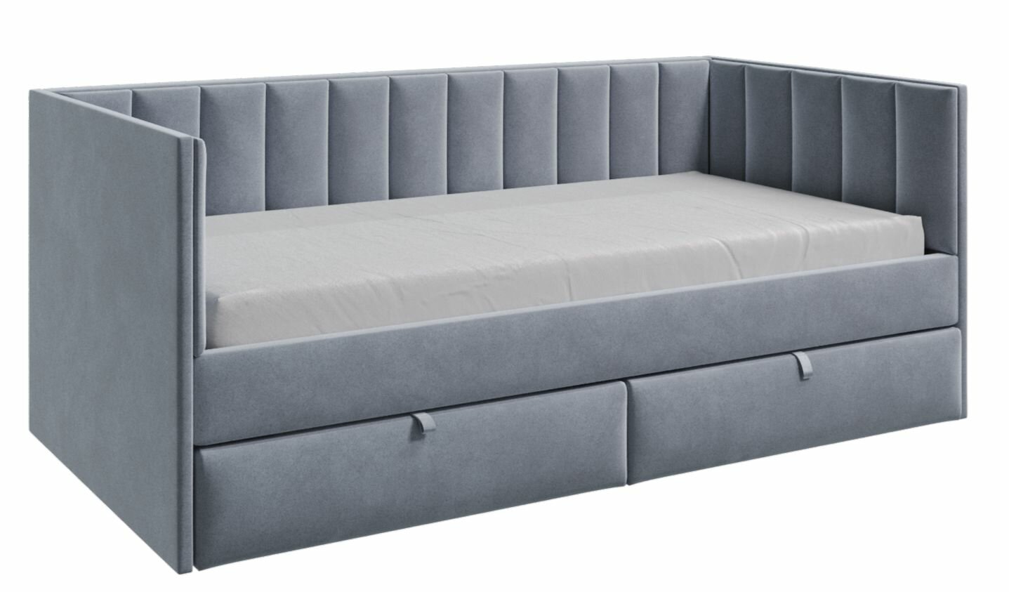 Диван-кровать, диван, Владимирская Мебельная Фабрика "Оксфорд", велюровая обивка, серый, 210x101x85