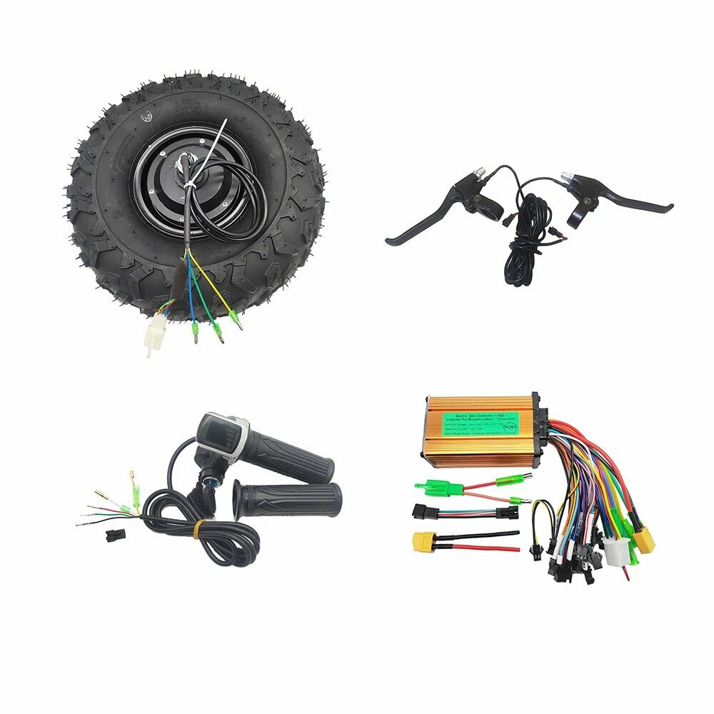 Электрический мотор-редуктор для тачки 24В 36В 48В 350Вт 500Вт 14.5" 24V 350W kit B