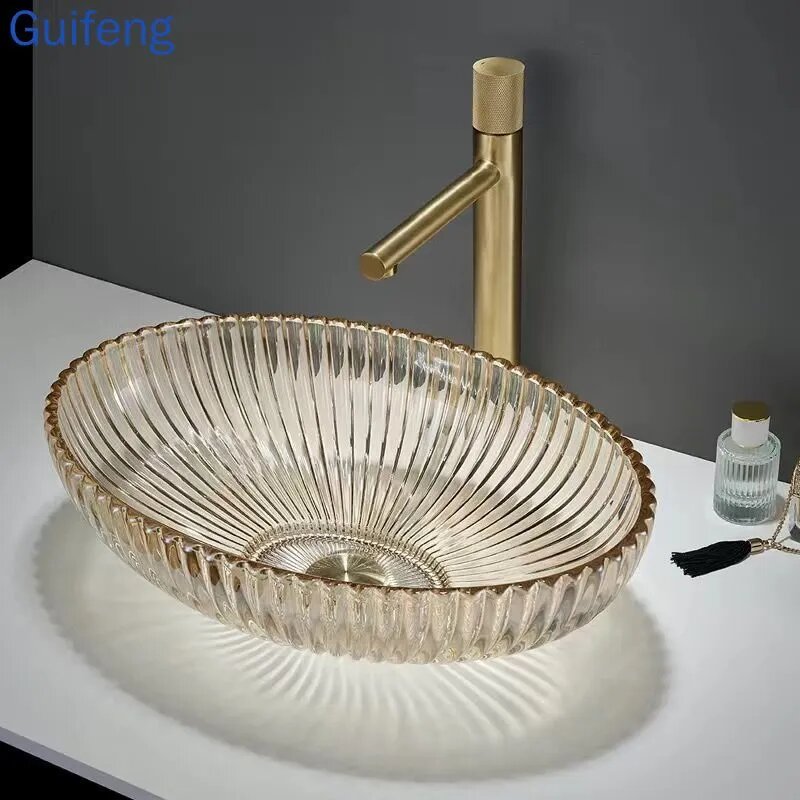 Раковина, Стальные стеклянные материалы, подходящие для дома, гостиницы и т. д.