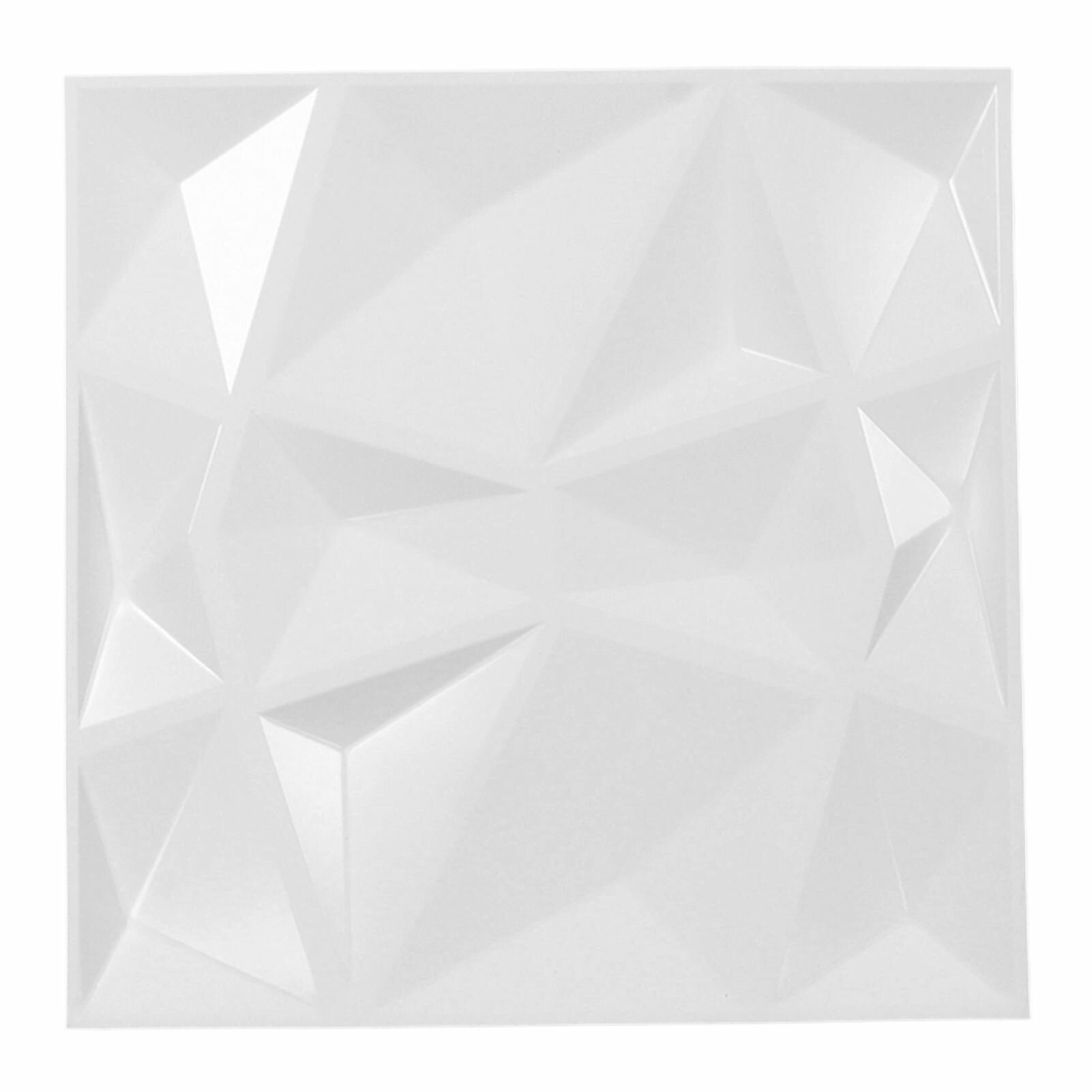 12 шт. 3D ПВХ-панелей для декора стен 19,7 дюймов, белые