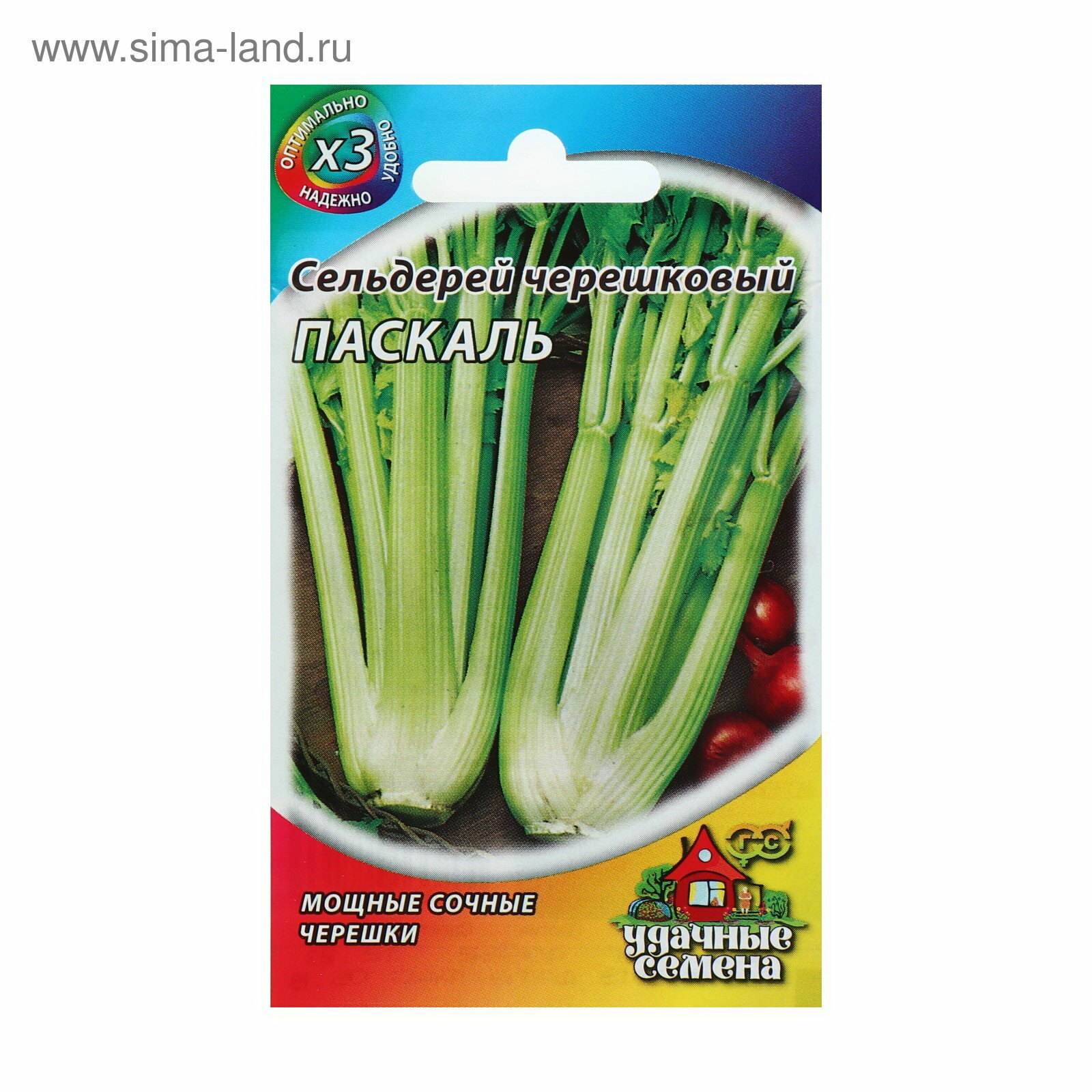 Семена Сельдерей "Паскаль" черешковый, ц/п, 0.1 г серия ХИТ х3, 4 шт.