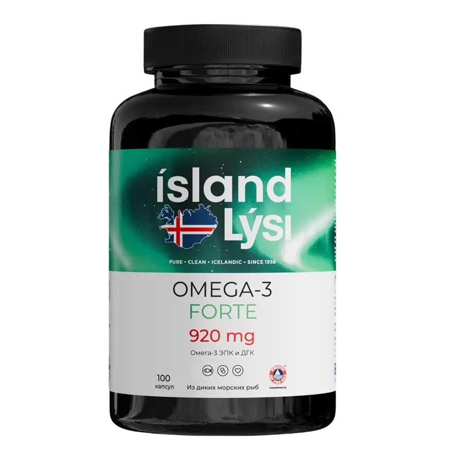 Lysi Омега-3 Форте 920 мг / Omega-3 Forte 920 mg капсулы массой 1500 мг 100 шт