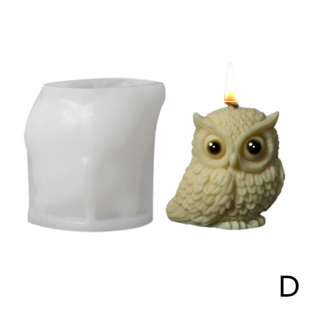 Силиконовая форма для свечи Милая сова