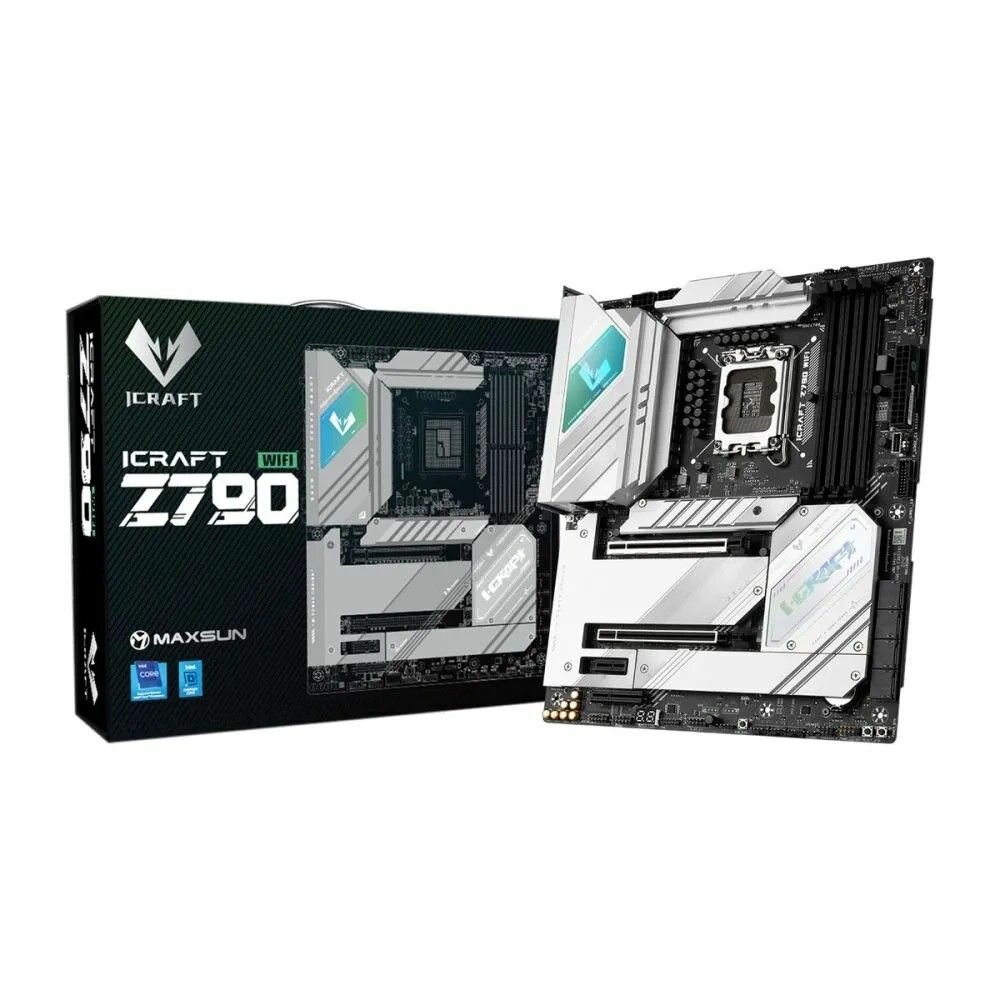 Материнская плата MAXSUN MS-iCraft Z790 WIFI LGA1700, ATX, 4xDDR5, HDMI+DP, 4xM.2, LAN 2.5G, RTL