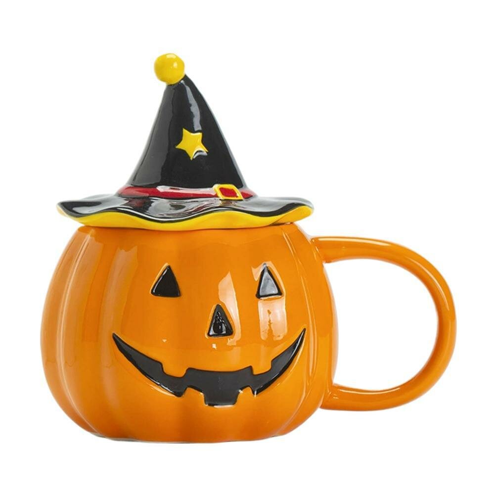 Керамическая чашка-тыква на Хэллоуин