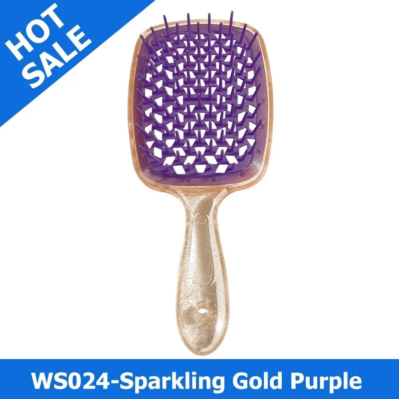 Расческа для волос Sparkling Gold Purple WS024