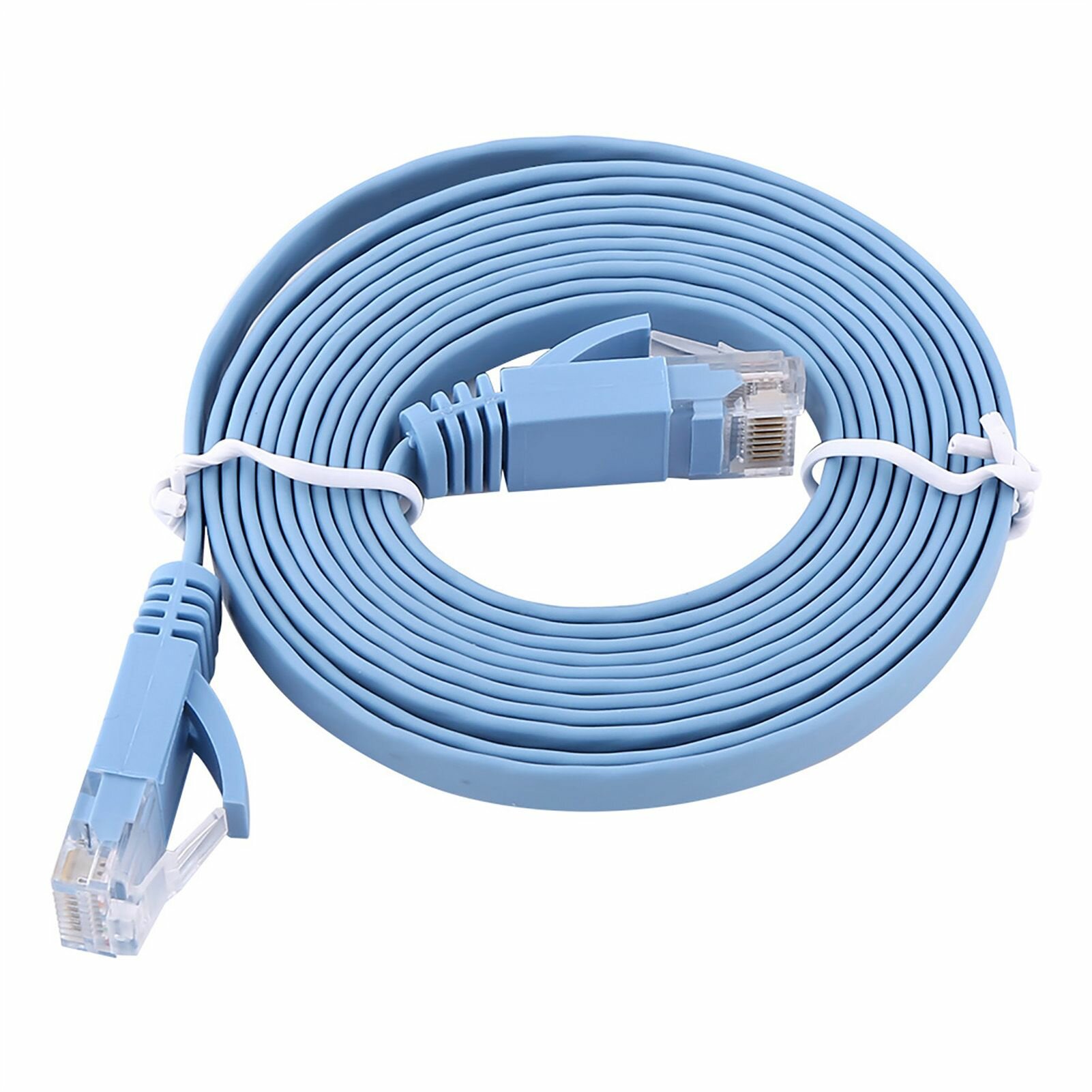 Кабель Ethernet RJ45 CAT6 UTP плоский 2м синий