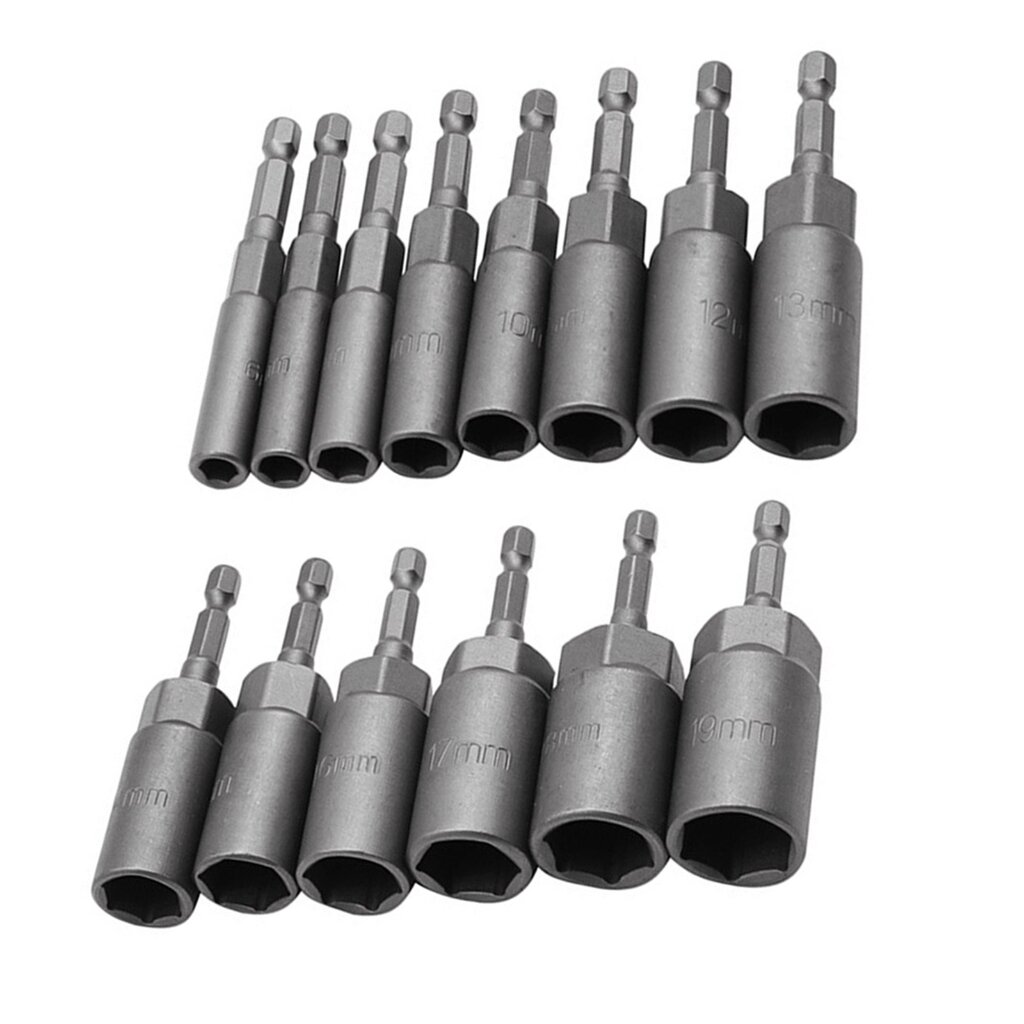 14 шт. шестигранной головки 80 мм, шестигранный хвостовик 6-19 мм, шестигранное сверло, набор сверл с глубиной добавления 1/4 дюйма