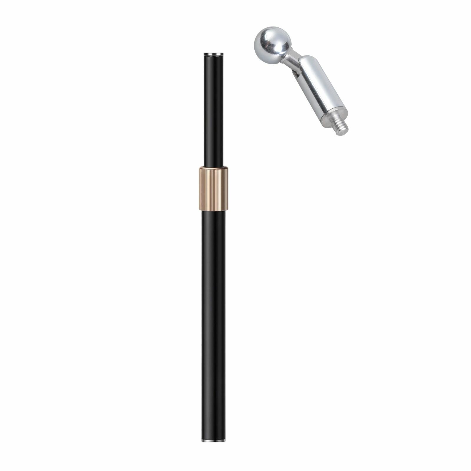 Телескопическая железная рука для фотосъемки с резьбой 1/4" компактный дизайн длина 20-27 см