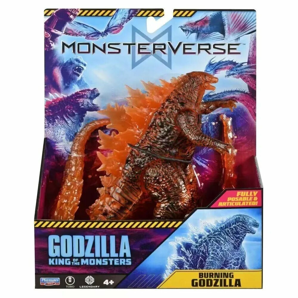KNOW EASY-Фигурка Playmates toys 2025 кино, Монстрверсе Годзилла 15-сантиметровая, Burning Godzilla