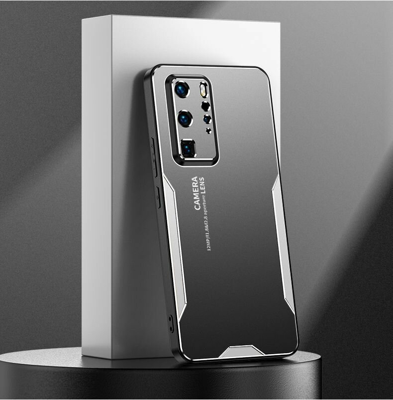 Подходит для Huawei P40 Pro / Хуавей П40 Про, защитная крышка из алюминия, металлическая защитная оболочка + защитное стекло в подарок