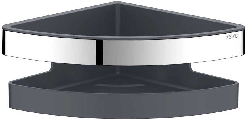 Полка для ванной KEUCO Collection Moll 12757010001 17,9x17,9 см, угловая, хром/антрацит