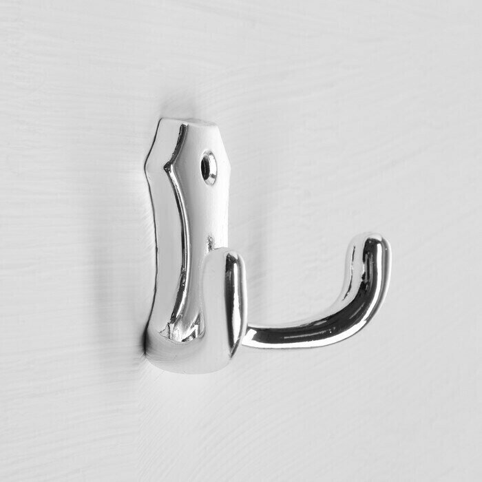 !09 Комплект из 5-ти штук - Крючок-вешалка №16, цвет хром глянец