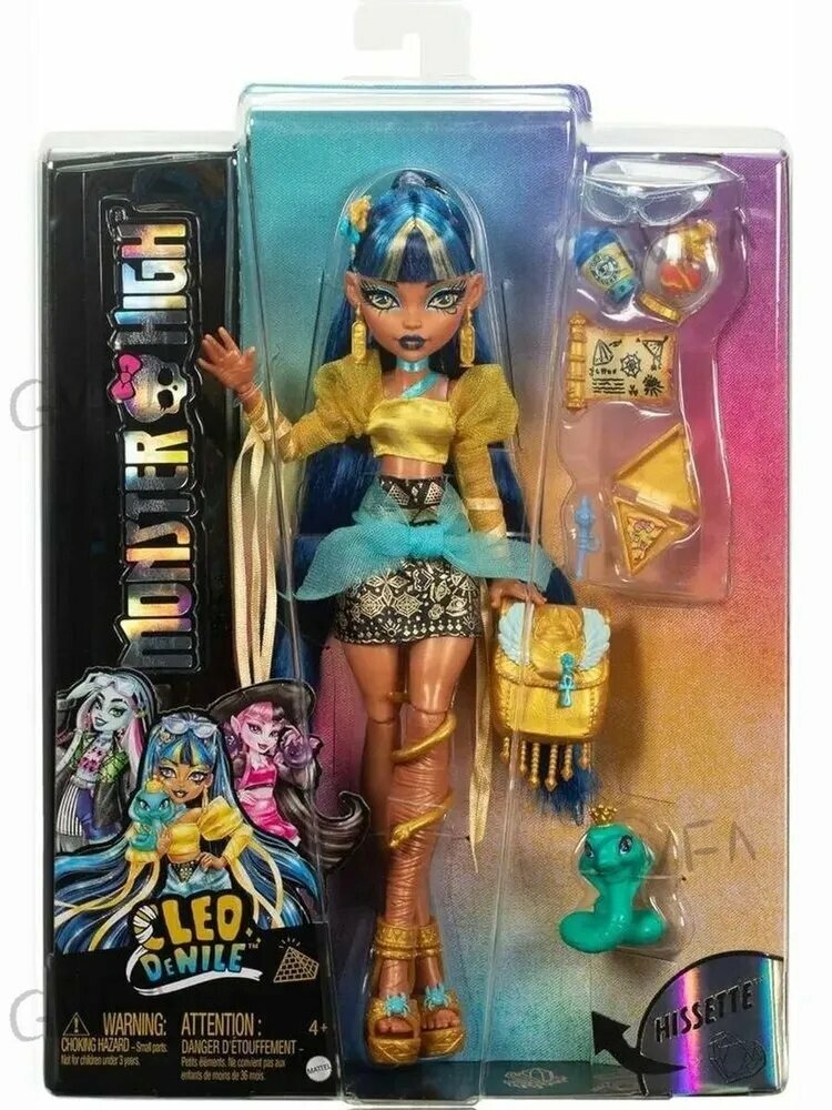 Monster High, Cleo De Nile Core Refresh Doll with Pet Cobra Hissette, Большая коллекционная ценность