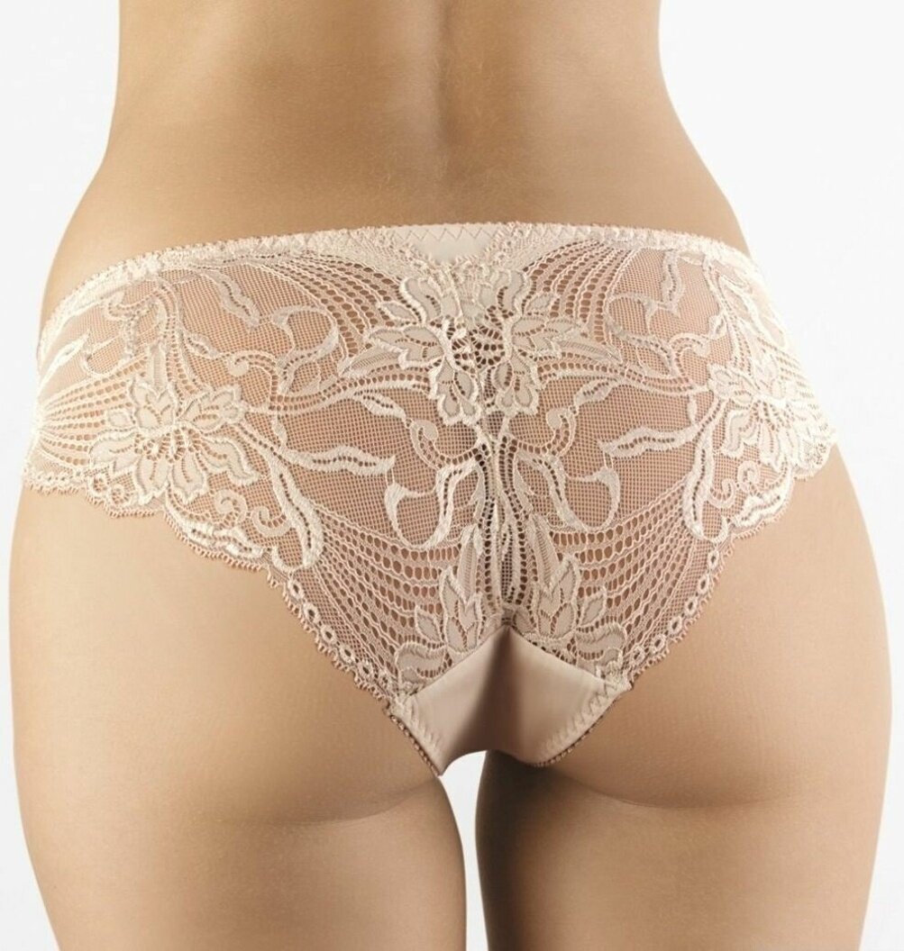 Оригинальные кружевные трусики Laura, пудровый, размер 38, комфорт и стиль