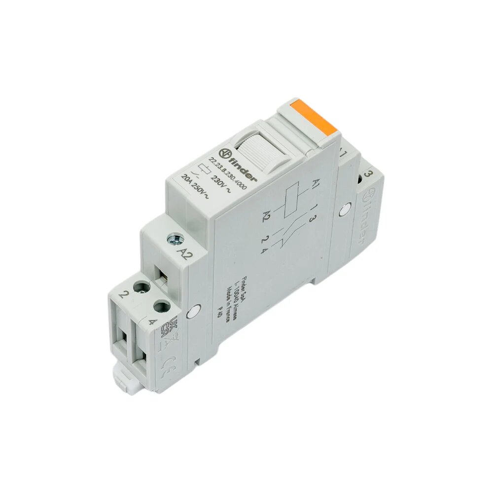 Finder, Модульное реле 1НО+1НЗ 20А 230В AC 222382304000