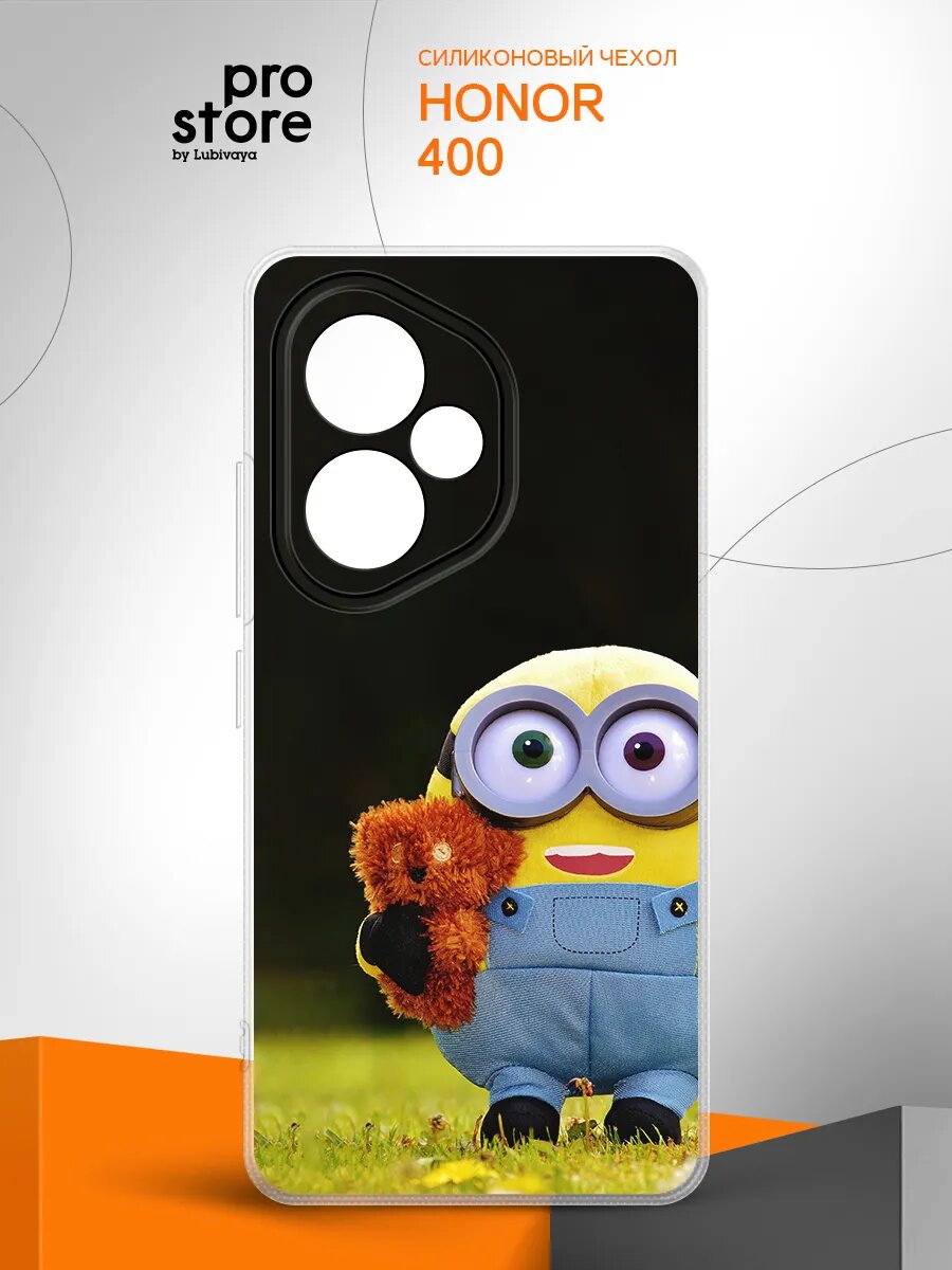 Чехол на Honor 400/ Хонор 400 накладка, защита камеры и углов, прозрачный с рисунком