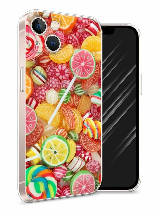 Силиконовый чехол на Apple iPhone 13 / Айфон 13 с принтом Вкусняшки