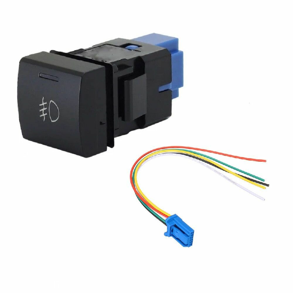 1 кнопка включения противотуманных фар с индикатором led для toyota camry corolla новый