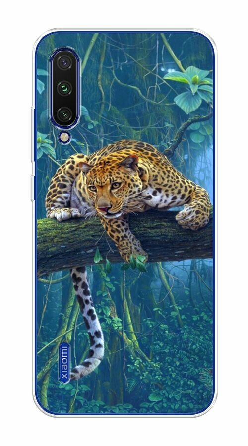 Чехол на Xiaomi Mi CC9E/Mi A3 / Сяоми Mi CC9E/Mi A3 с принтом "Леопард охотник"