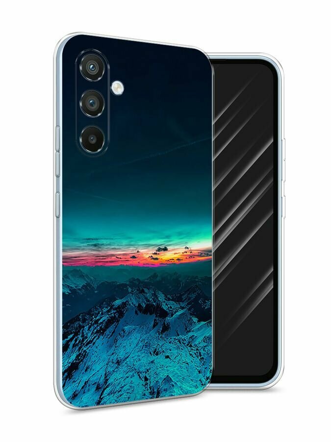 Чехол на Samsung Galaxy A54 / Самсунг A54 с принтом "Закат в горах"