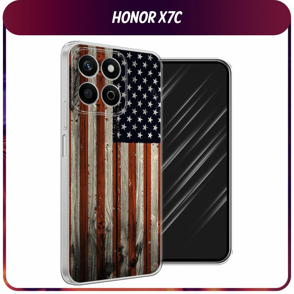 Силиконовый чехол на Honor X7c / Хонор X7c с принтом США