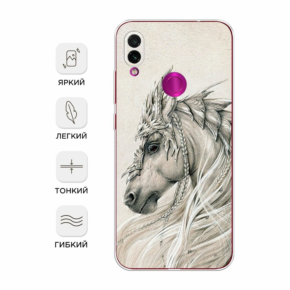 Чехол на Xiaomi Redmi Note 7 / Сяоми Редми Нот 7 с принтом Мифическая лошадь — фото 1
