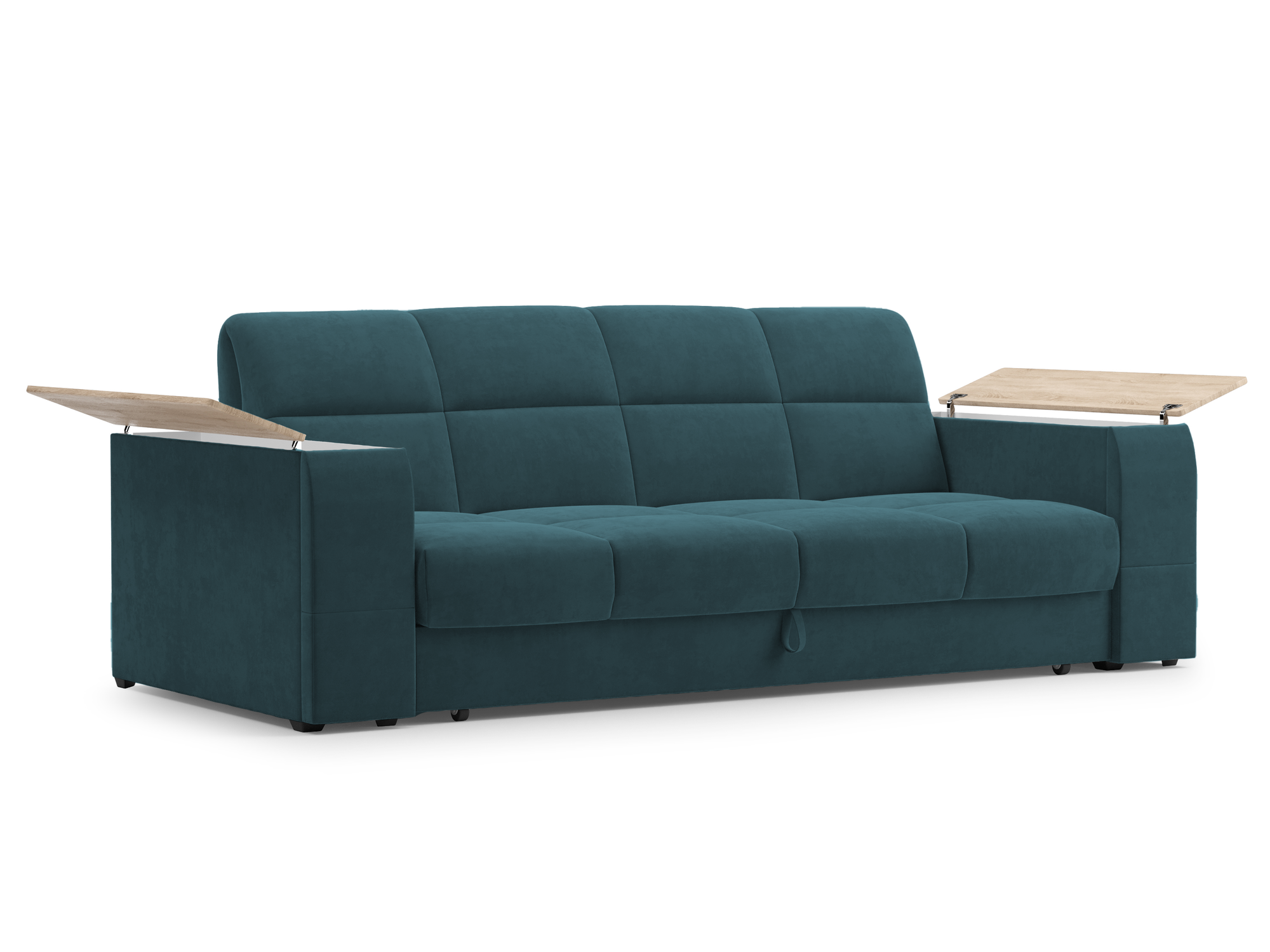 Диван-кровать Флай, аккордеон, ортопедическое основание на НПБ, подлокотники короб+короб, 120*200, съемный чехол, велюр