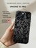 Чехол на Apple iPhone 15 Pro / Айфон 15 Про с принтом "Чёрный узор"