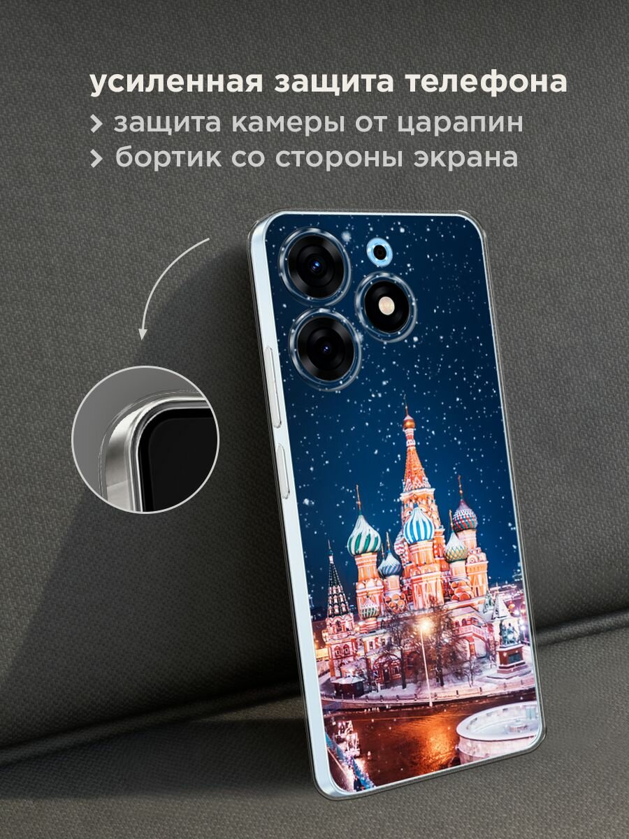 Чехол на Tecno Spark 10 Pro / Текно Спарк 10 Про с принтом "Москва 1" — фото 1