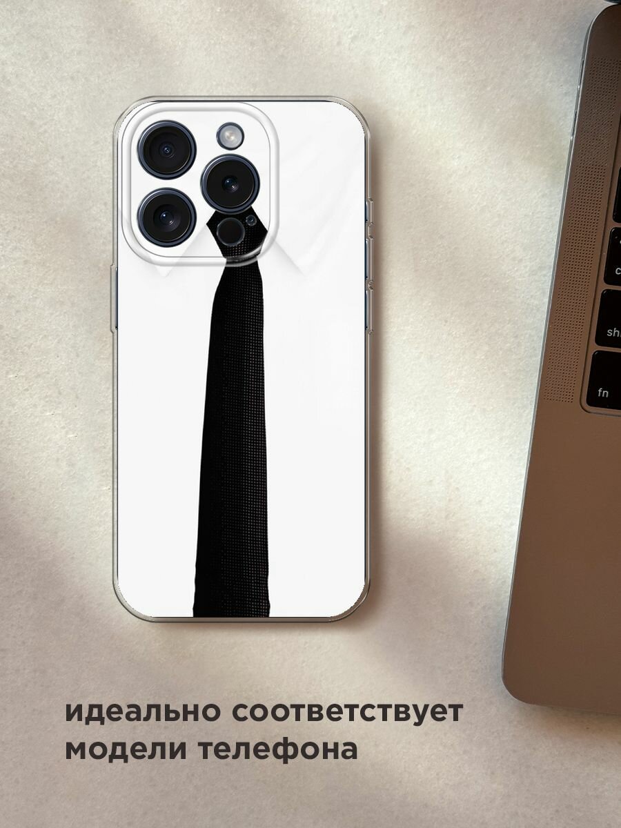 Чехол на Apple iPhone 15 Pro / Айфон 15 Про с принтом "Галстук" — фото 1