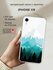 Чехол на Apple iPhone XR / Айфон XR с принтом "Синяя снежная гора", прозрачный