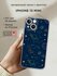 Чехол на Apple iPhone 13 mini / Айфон 13 мини с принтом "Темно-синий космос"