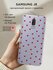 Чехол на Samsung Galaxy J8 / Самсунг Галакси Джей 8 с принтом "Red hearts", проз...