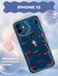 Чехол на Apple iPhone 12/12 Pro / Айфон 12 с принтом "Котик, вишня и бантики"