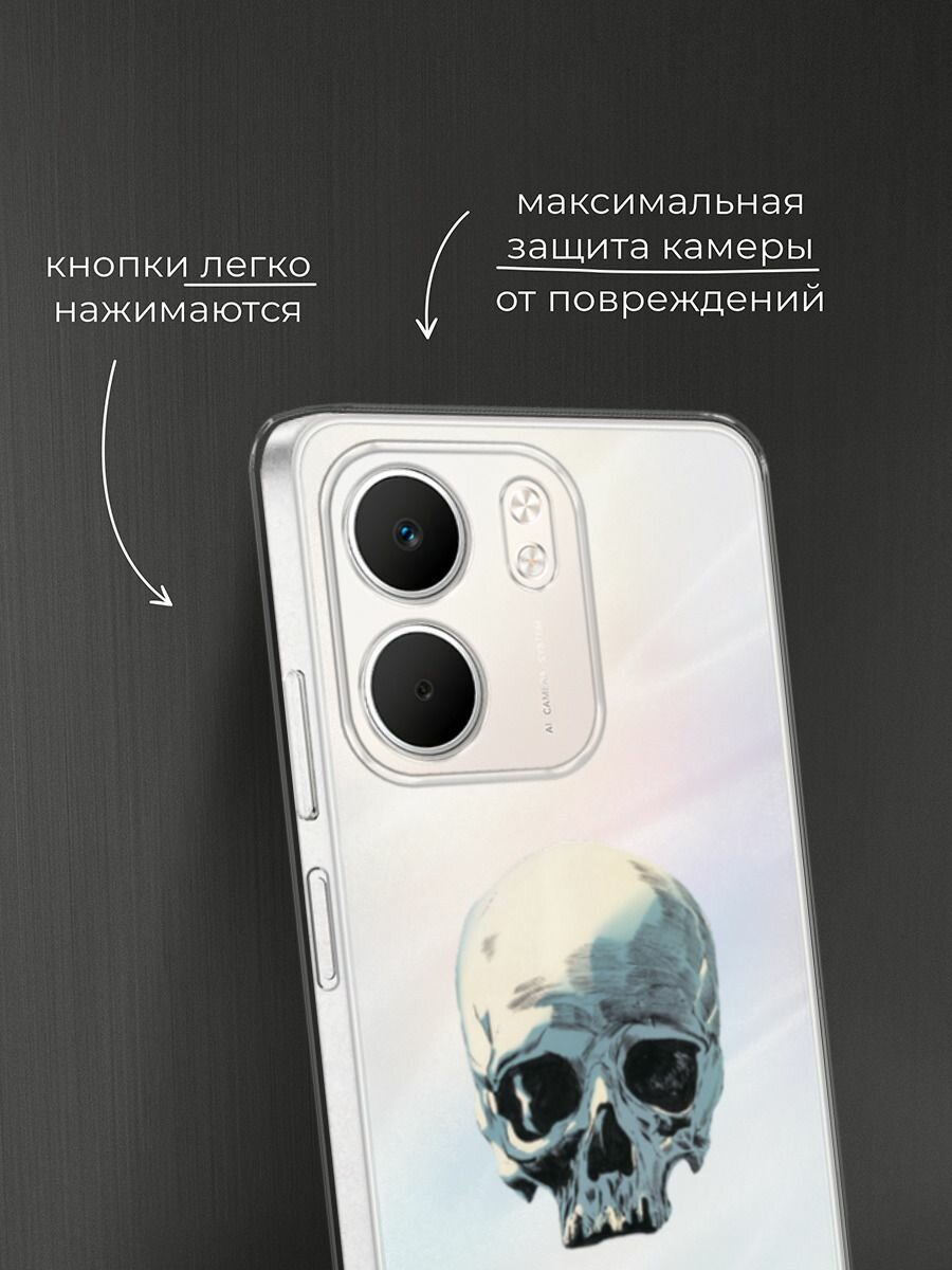 Силиконовый чехол на Oppo A5x / Оппо А5x с принтом "Гусар", прозрачный — фото 1