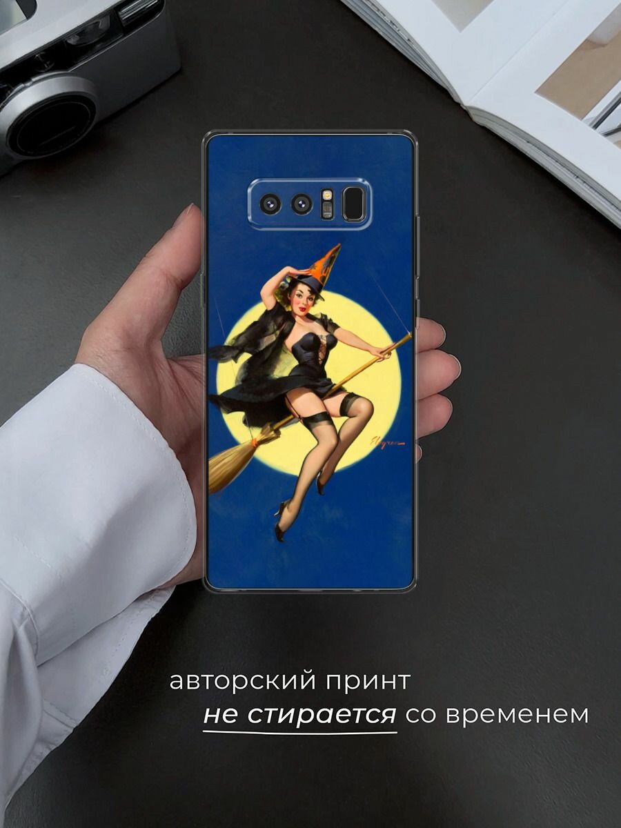Чехол на Samsung Galaxy Note 8 / Самсунг Галакси Нот 8 с принтом "Pin-Up Witch" — фото 1