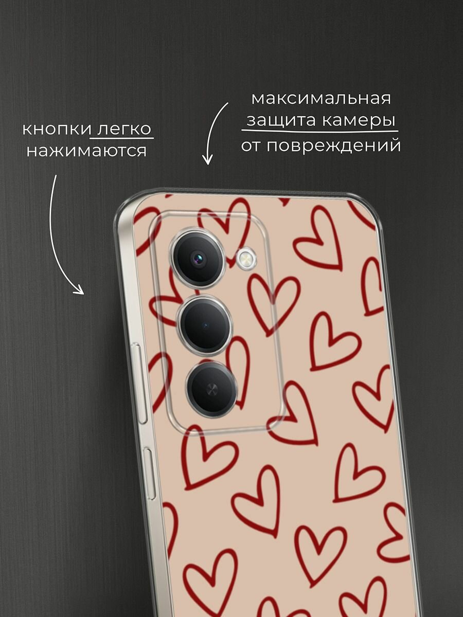 Чехол на Xiaomi Redmi 15 / Сяоми Редми 15 с принтом "Little hearts doodles 1 - 14 февраля" — фото 1