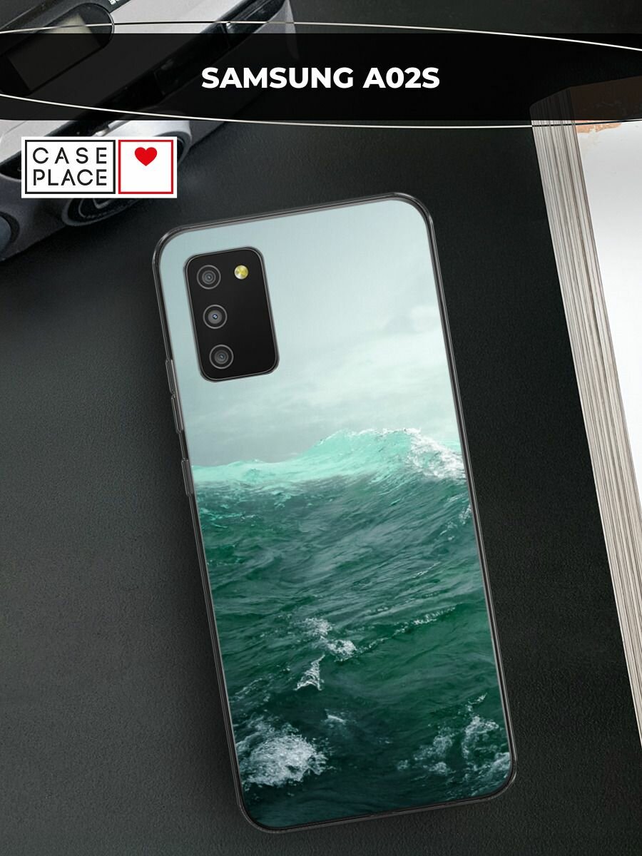 Чехол на Samsung Galaxy A02s / Самсунг Галакси A02s с принтом "Волны 12"