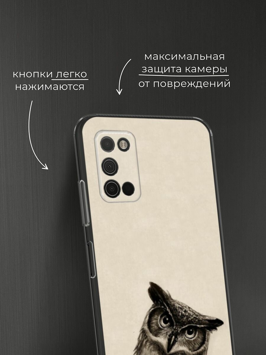 Чехол на Samsung Galaxy A03S / Самсунг Галакси A03S с принтом "Сова" — фото 1