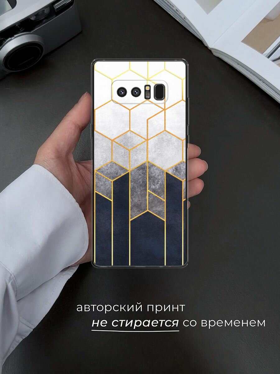 Чехол на Samsung Galaxy Note 8 / Самсунг Галакси Нот 8 с принтом "Черно-белая мозаика" — фото 1