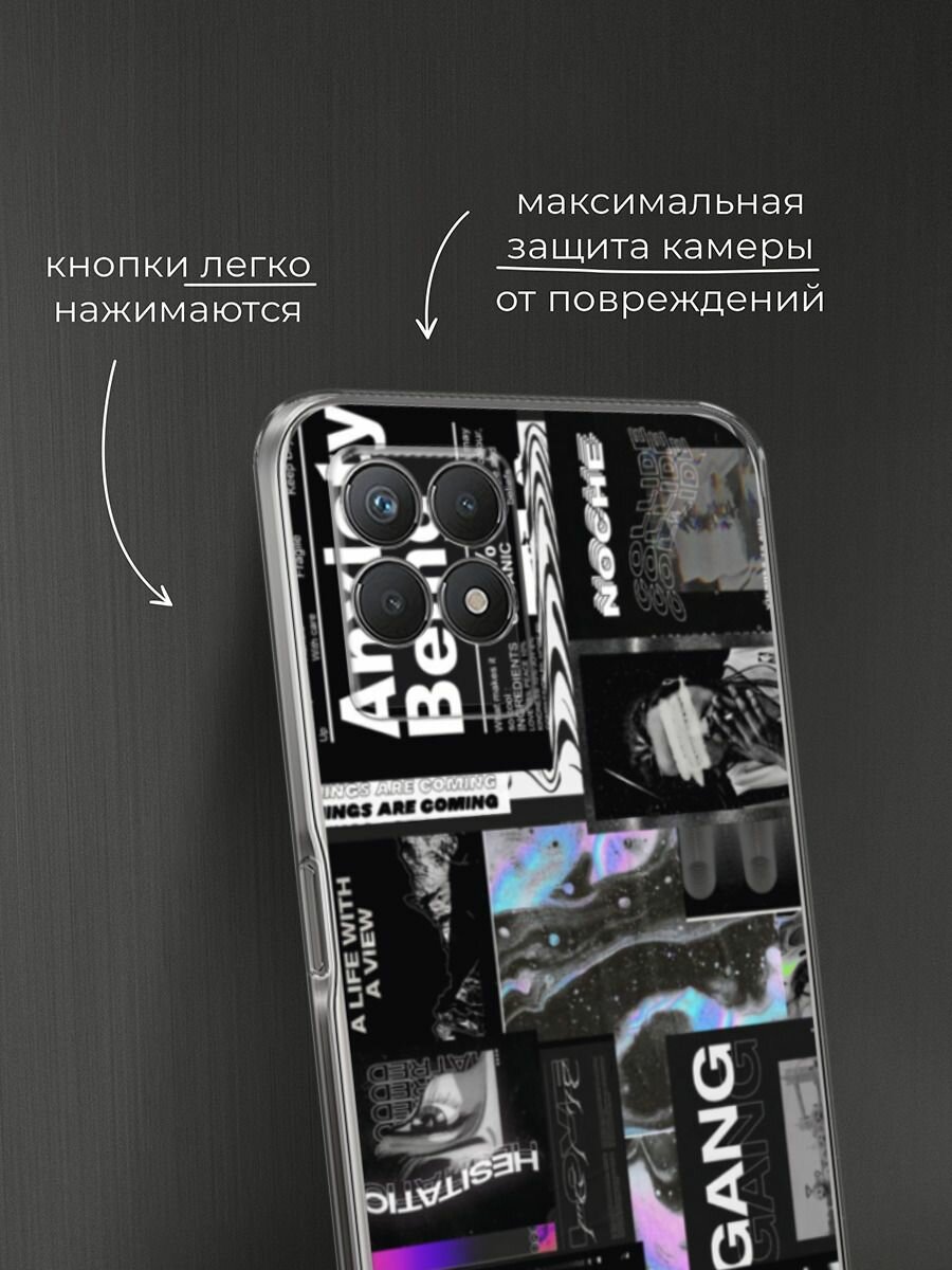 Чехол на Realme 8i / Реалми 8i с принтом "Темные голограммы" — фото 1