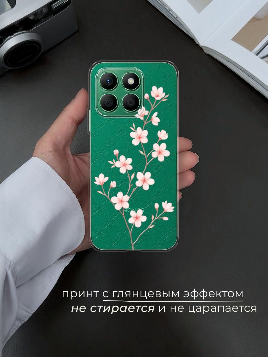Чехол на Honor X8B / Хонор X8B с принтом "Веточка сакуры 2" — фото 1