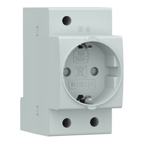 Розетка щитовая на DIN-рейку РДЕ-47 16А (под евро вилку сзаземлением) EKF PROxima EKF RDE4716