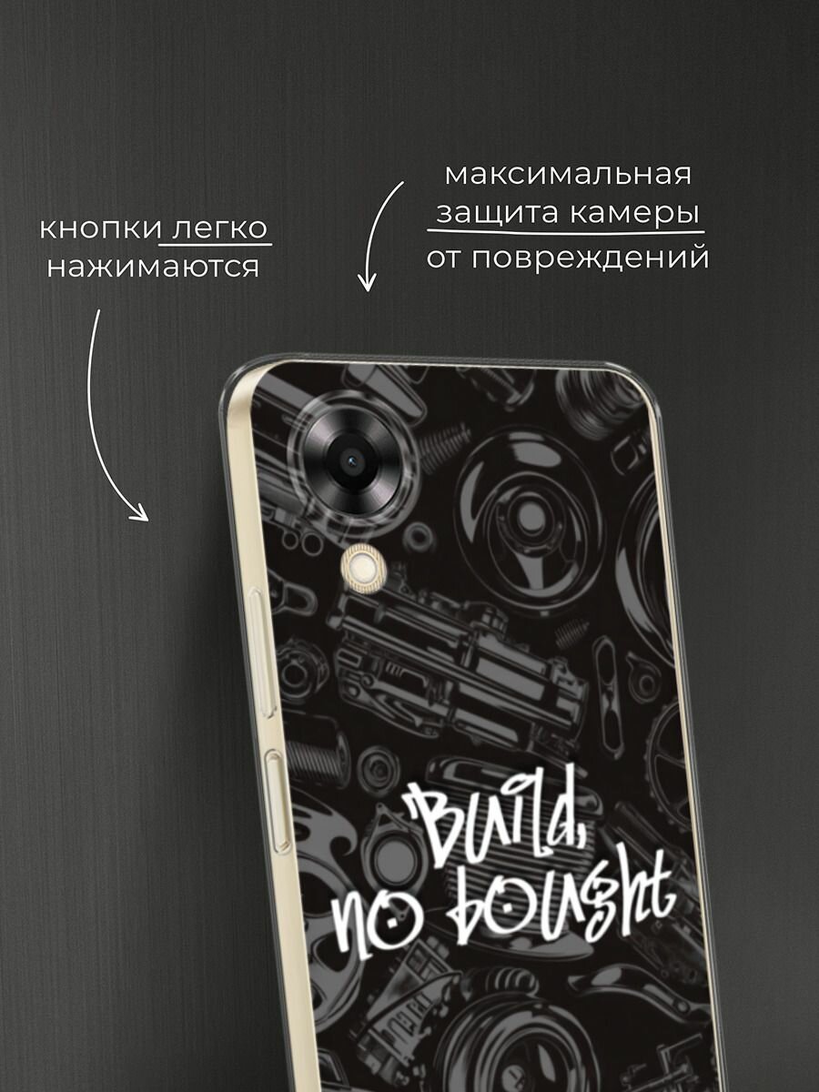 Силиконовый чехол на Oppo A17K / Оппо A17K с принтом "Build no bought" — фото 1
