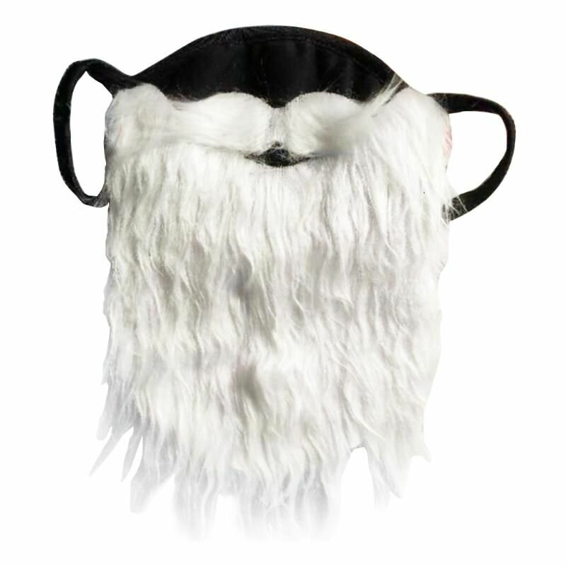 Смешная маска с бородой Санты, универсальный размер, аксессуары для детей и взрослых, Черный