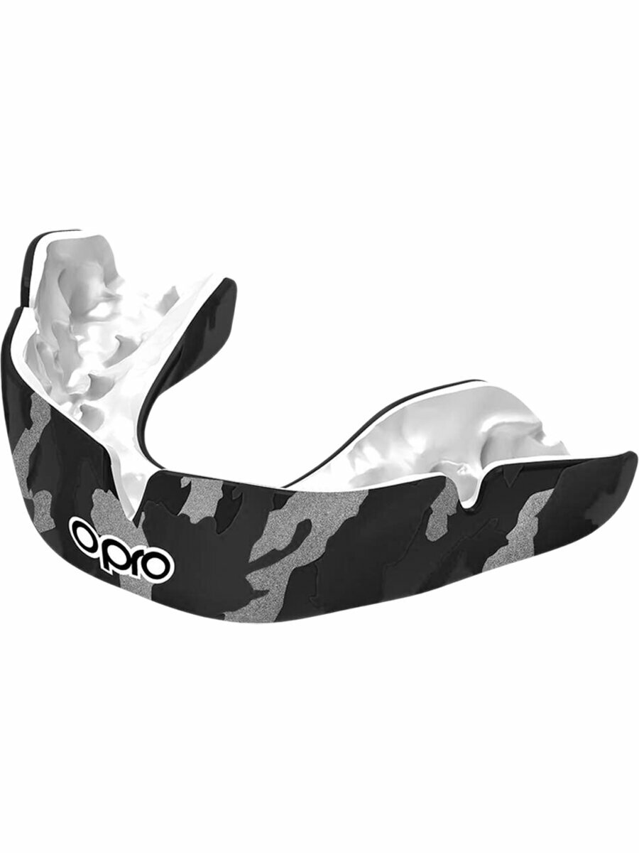 Боксерская капа Opro Instant Custom-Fit Camo Black/White/Silver