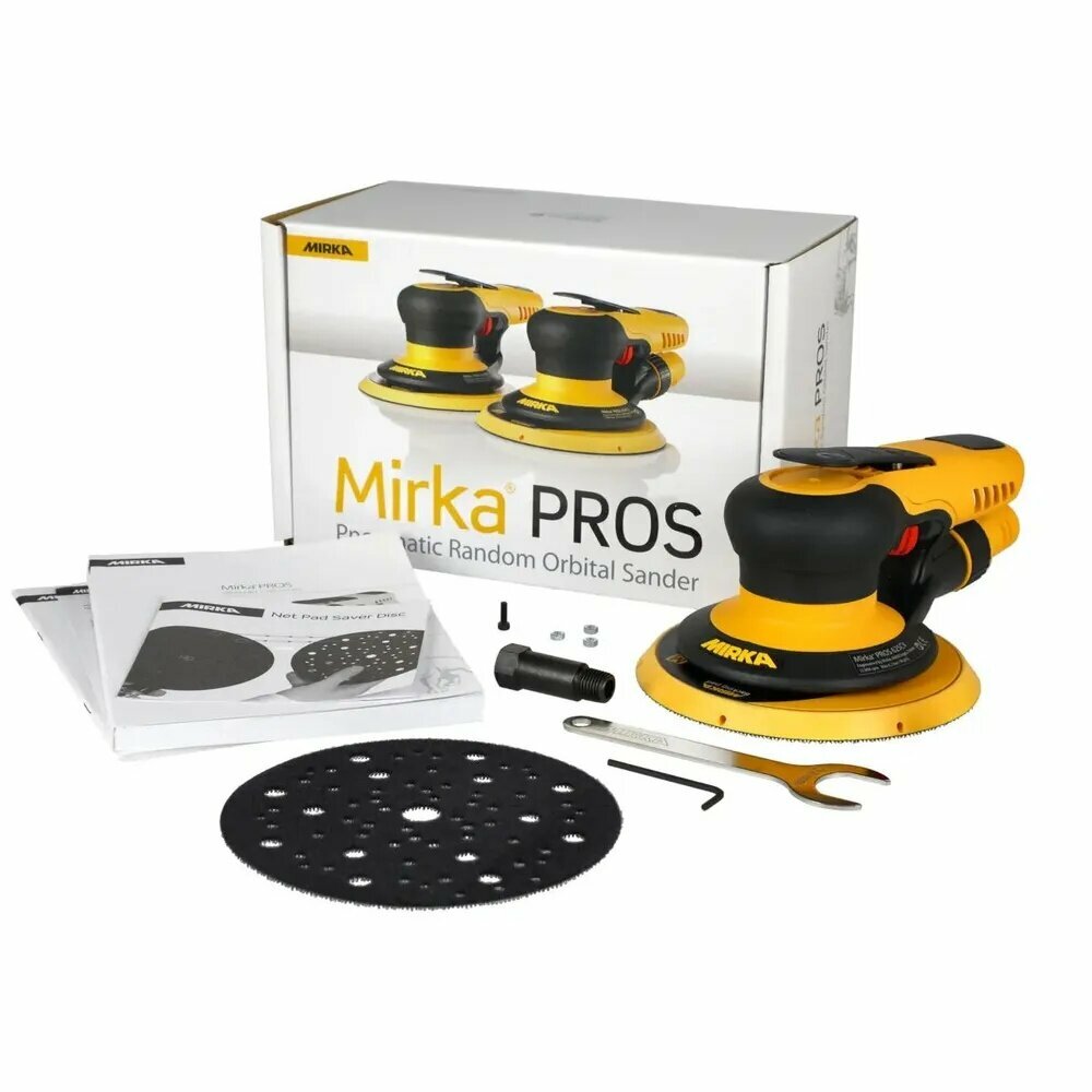 Mirka PROS 650CV 150 мм 5,0 мм орбита Пневматическая шлифовальная машина Картонная коробка MIRKA Код 8995650111