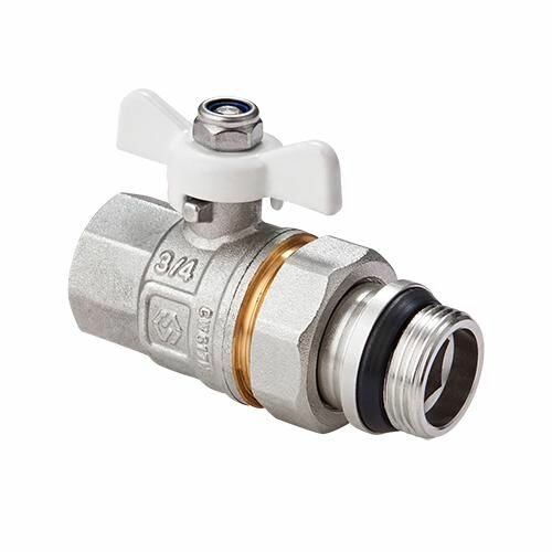 Кран шаровой MVI со сгоном, 1-2', ВН, ручка бабочка