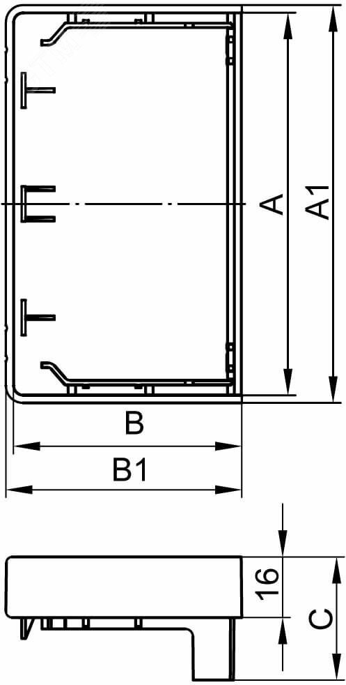 Заглушка для кабель-каналов DKC 120х60 мм торцевая, LAN In-liner